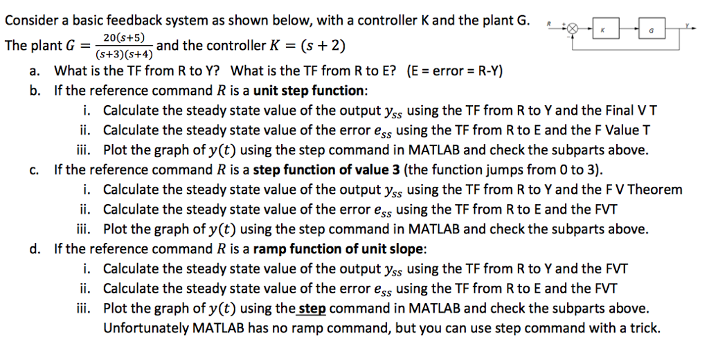 Solved Consider a basic feedback system as shown below, with | Chegg.com