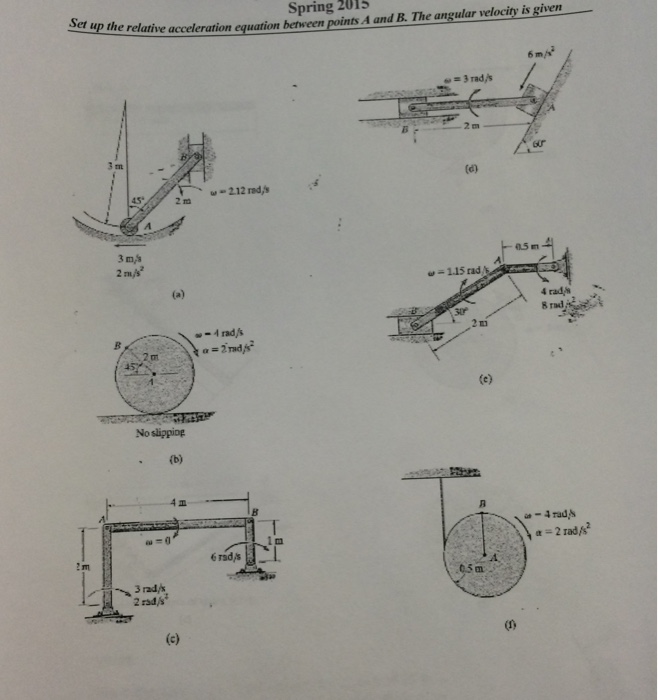 Set up the relative acceleration equation between | Chegg.com