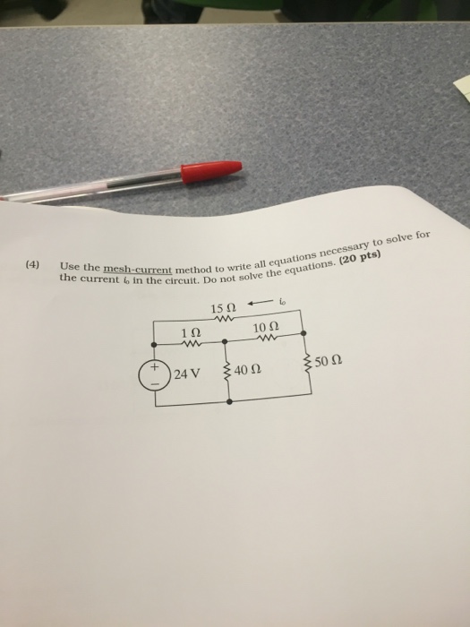 Solved Use the mesh-current method to write all equations | Chegg.com