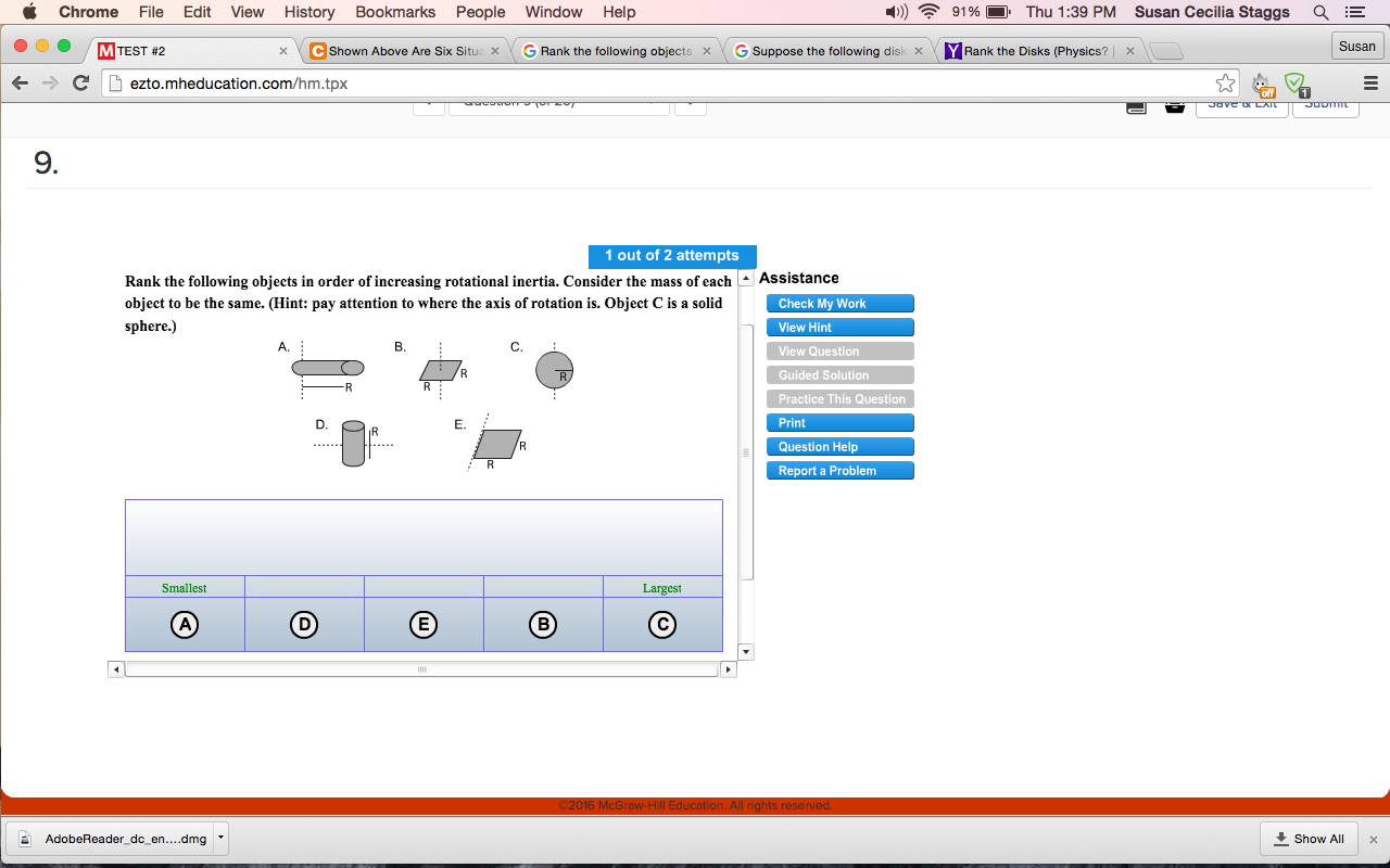 Solved Rank the following objects in order of increasing | Chegg.com