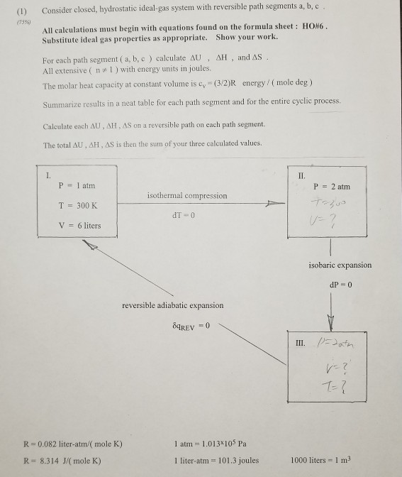 Solved Consider closed, hydrostatic ideal-gas system with | Chegg.com