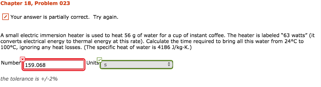 Solved Chapter 18, Problem 023 Your answer is partially | Chegg.com