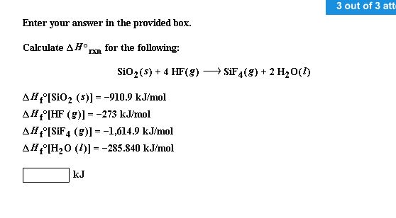 Solved Calculate delta H^o_r times n for the following: | Chegg.com