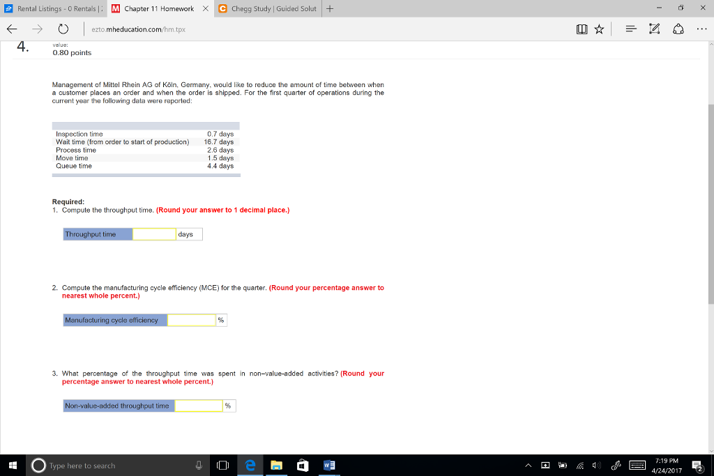 Solved 2 Rental Listings -0 Rental li M Chapter 11 Homework | Chegg.com