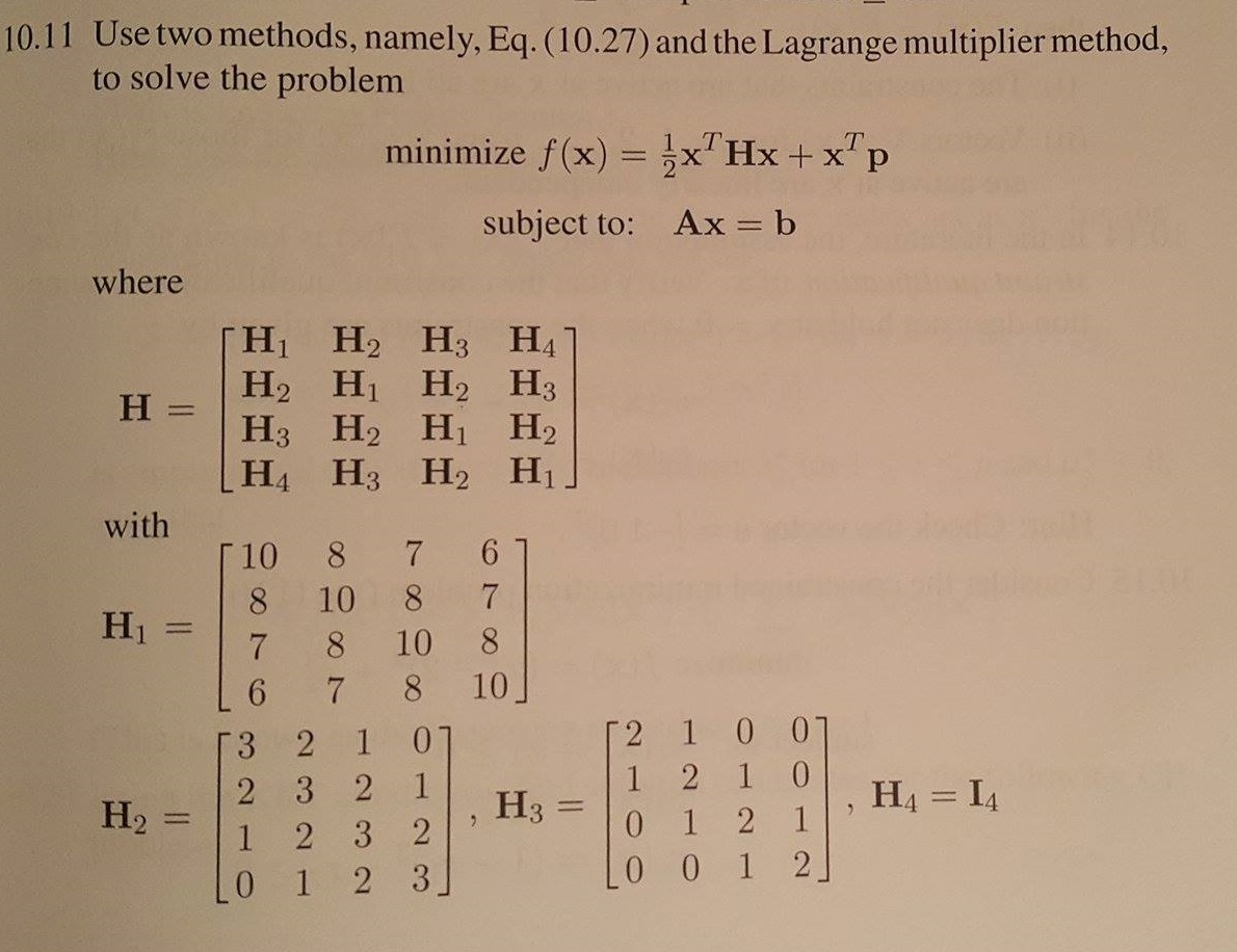 Solved 10.11 Use two methods, namely, Eq. (10.27) and the | Chegg.com