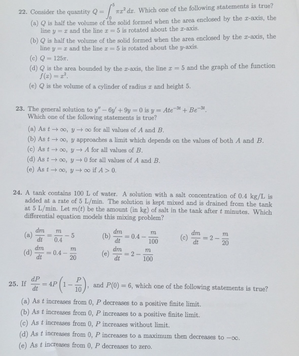 Solved Simple INTEGRAL CALCULUS MULTIPLE CHOICES Hi I'm | Chegg.com
