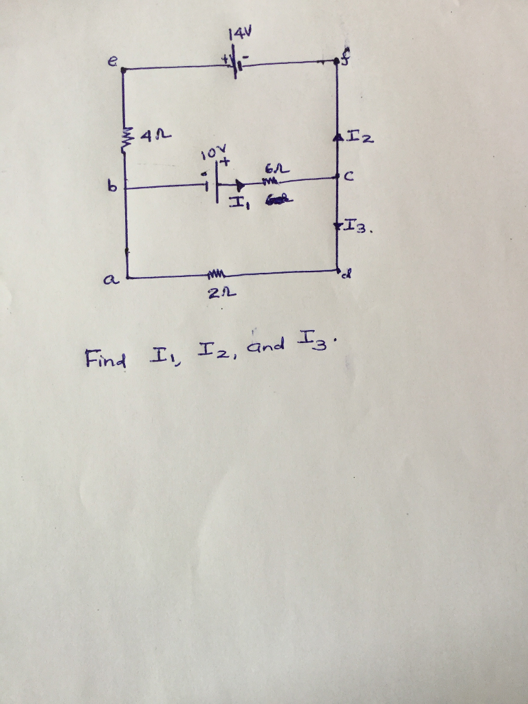 Solved Find three currents I1, I2, and I3 using Junction and | Chegg.com