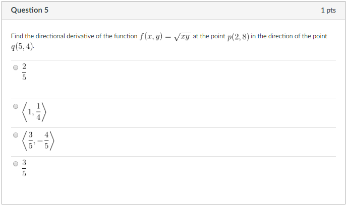 Solved Find the directional derivative of the function f(x, | Chegg.com