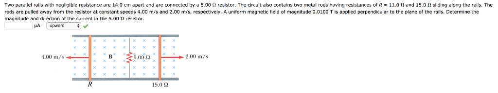 Solved Two parallel rails with negligible resistance are | Chegg.com
