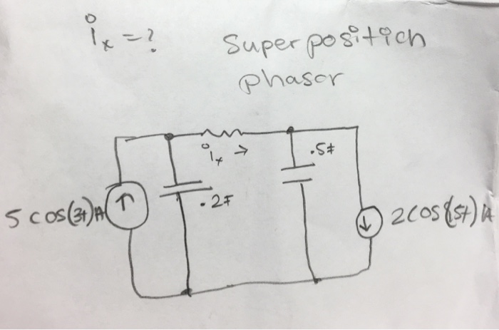 Solved i_x = ? Super position phasor | Chegg.com