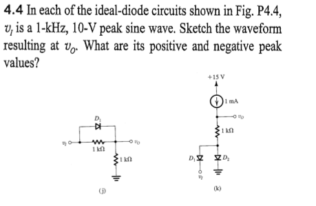 Solved In each of the ideal-diode circuits shown in Fig. | Chegg.com
