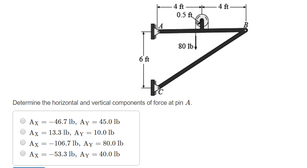 Solved Determine the horizontal and vertical components of | Chegg.com