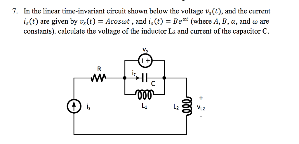 Solved 7. In the linear time-invariant circuit shown below | Chegg.com
