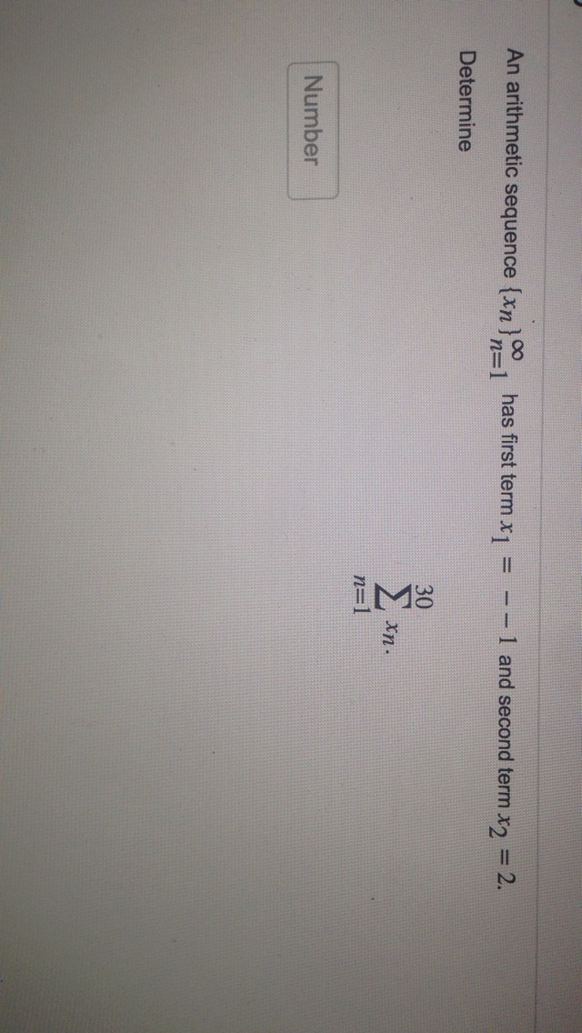 Solved An arithmetic sequence {xn}^infinity n = 1 has first | Chegg.com