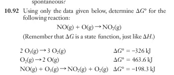 Solved Using only the data given below, determine delta G^o | Chegg.com