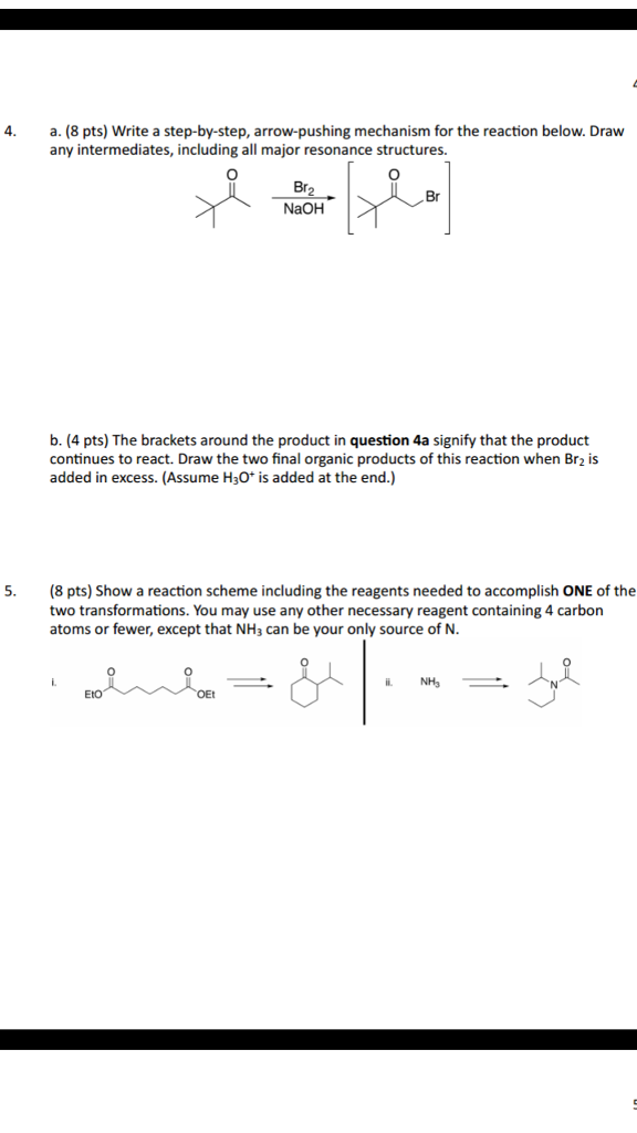 Solved Write a step-by-step, arrow-pushing mechanism for the | Chegg.com