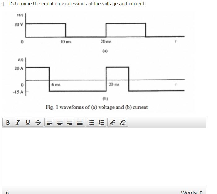 Solved Determine the equation expressions of the voltage and | Chegg.com