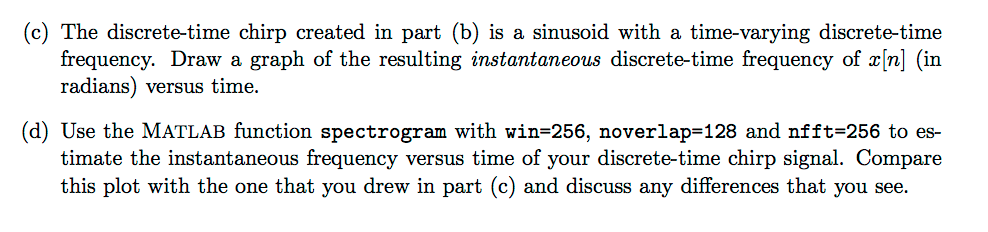 3.2 Aliasing Chirp signals were introduced in the | Chegg.com
