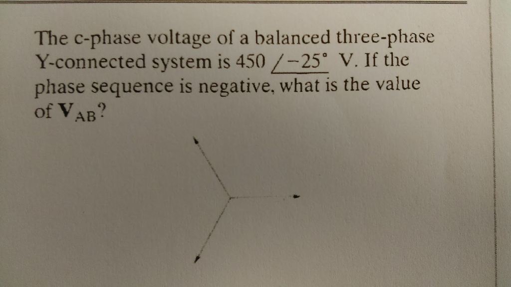 Solved The c-phase voltage of a balanced three-phase | Chegg.com