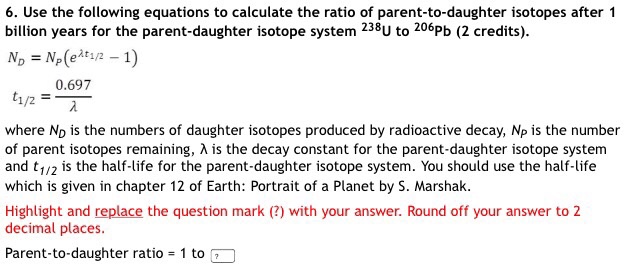 Solved Use the following equations to calculate the ratio of | Chegg.com