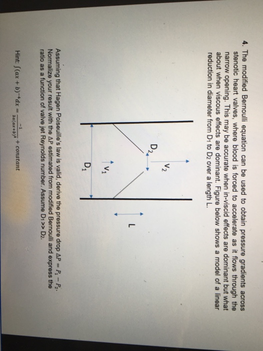 Solved The modified Bernoulli equation can be used to obtain | Chegg.com