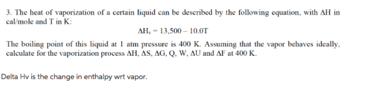 Solved The heat of vaporization of a certain liquid can be | Chegg.com