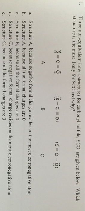 Solved Three non-equivalcnt Lewis structures for carbonyl | Chegg.com