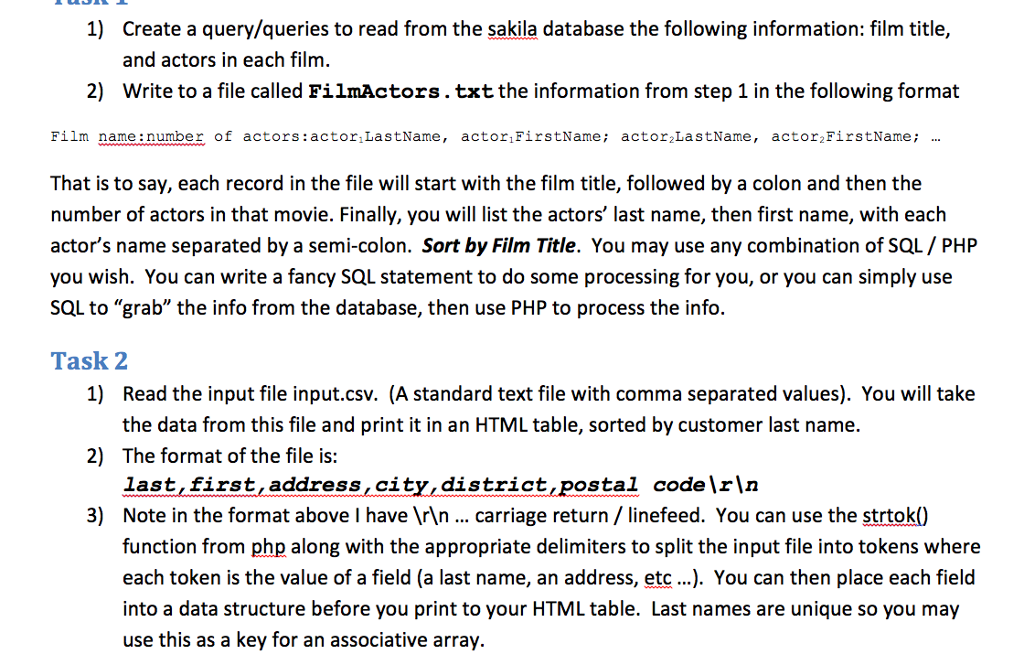 Create a query/queries to read from the sakila | Chegg.com