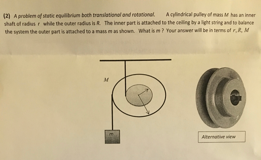 Solved (2) A problem of static equilibrium both | Chegg.com