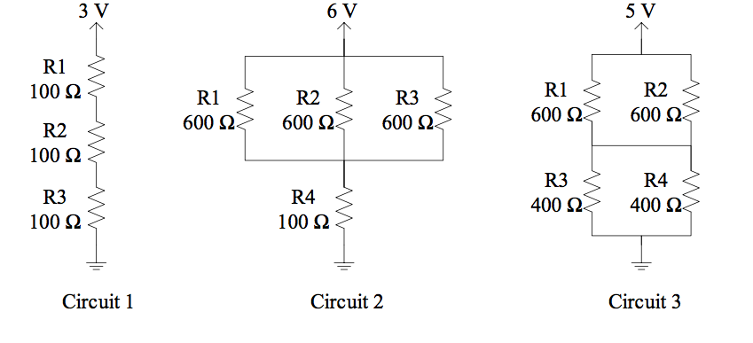 Solved For each of the following circuits, determine the | Chegg.com