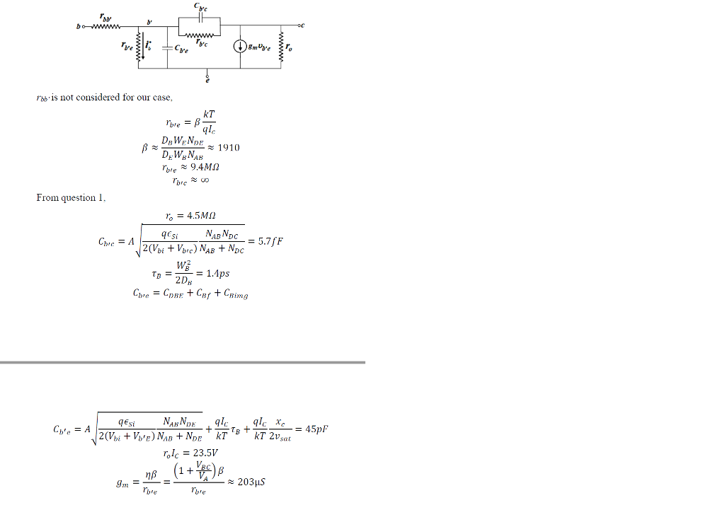 Using the equivalent small signal circuit model for | Chegg.com