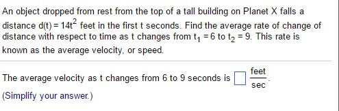 Solved An object dropped from rest from the top of a tall | Chegg.com