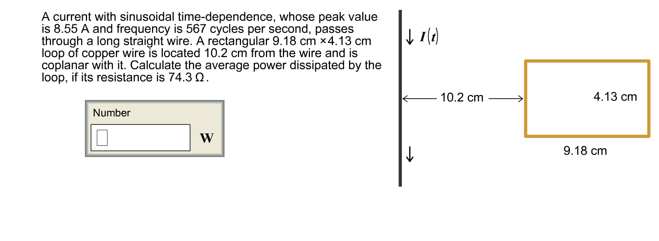 Solved A current with sinusoidal time-dependence, whose peak | Chegg.com