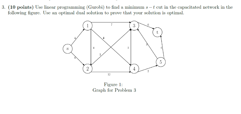 3 10 Points Use Linear Programming Gurobi To 5785