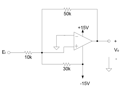 Solved For the following circuit, calculate VUT , VLT , VCTR | Chegg.com