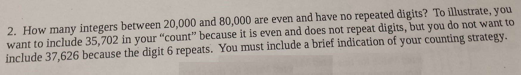 Solved how many integers between 20000 and 80000 are even | Chegg.com