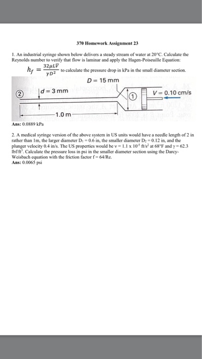 Solved Fluid mechanics problems Please solve | Chegg.com