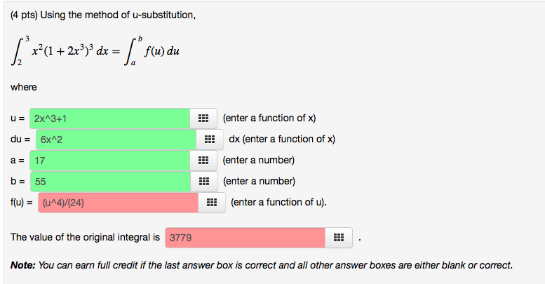Solved Using the method of u-substitution, integral_2^3 x^2 | Chegg.com