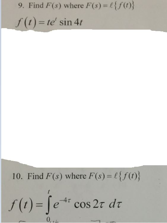 Solved Find F(s) where F(s) = l{f(t)} f(t) = te^t sin 4t | Chegg.com