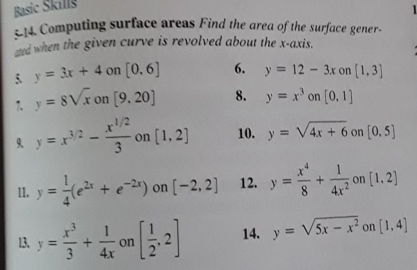 Solved Find The Area Of The Surface Generated When The Given 6568