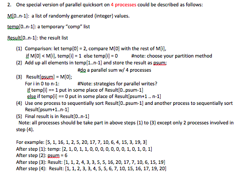 Solved Write shared memory parallel program in Python like | Chegg.com