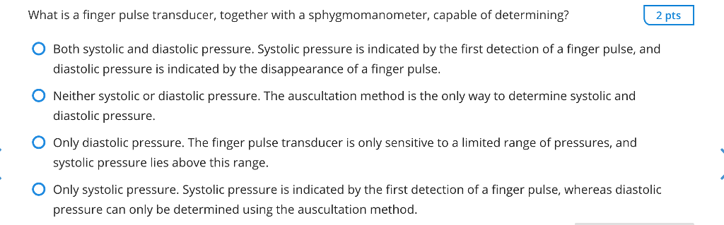 Solved What is a finger pulse transducer, together with a | Chegg.com