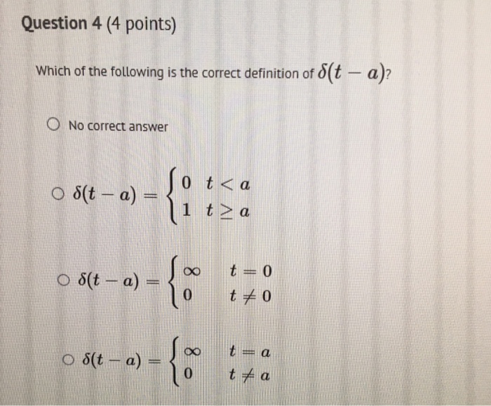Solved Question 1 (4 points) 0 t 0 Rewrite the following | Chegg.com