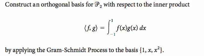 Solved Construct an orthogonal basis for P_2 with respect to | Chegg.com