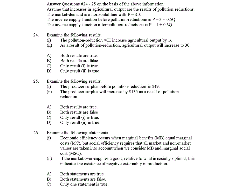 Solved Environmental Economics I have these true/false | Chegg.com