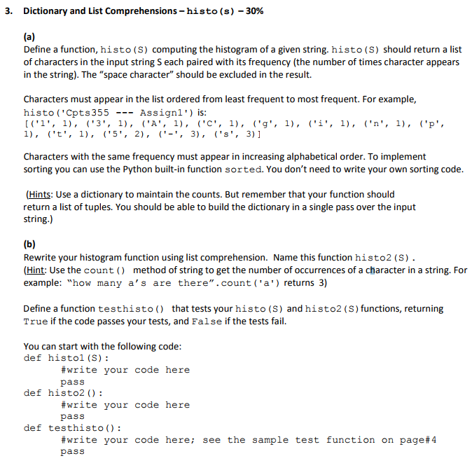 Solved NOTE: In Python 3. Dictionary and List | Chegg.com