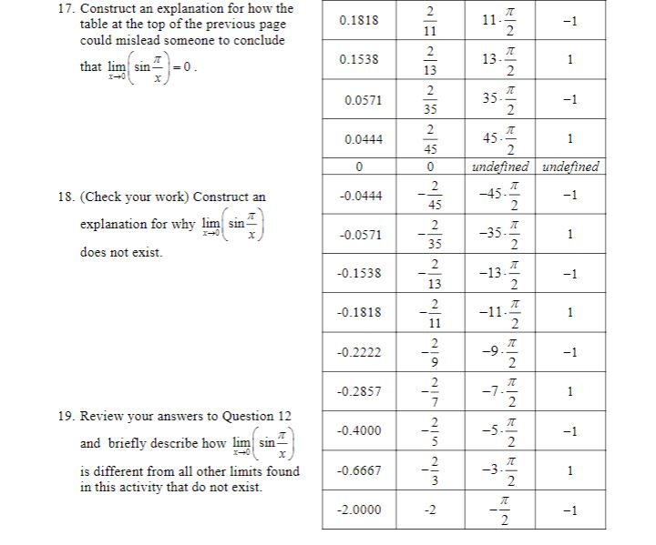 Solved 17. Construct an explanation for how the 0.1818 table | Chegg.com