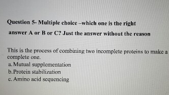 Solved This is the process of combining two incomplete | Chegg.com