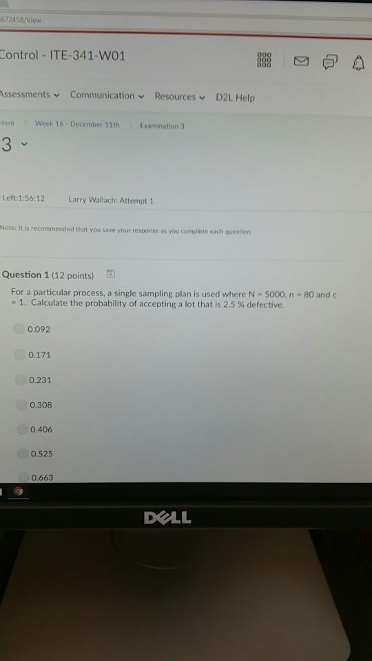 Solved 672458/View Control ITE-341-W01 Assessmen ts﹀ | Chegg.com