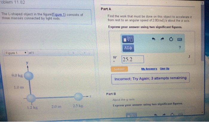 Solved The L-shaped object in the figure consists of three | Chegg.com